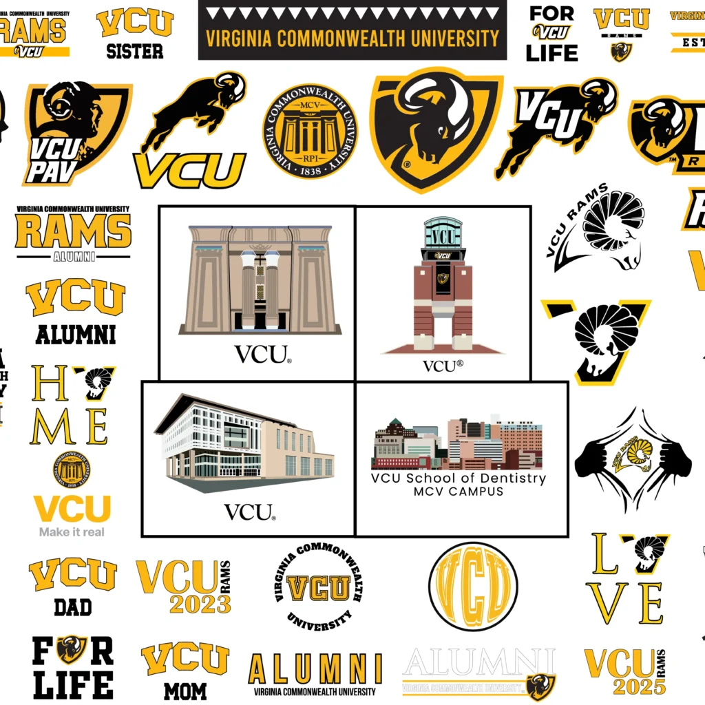 Virginia Commonwealth university digital svg bundle | VCU Rams png ...