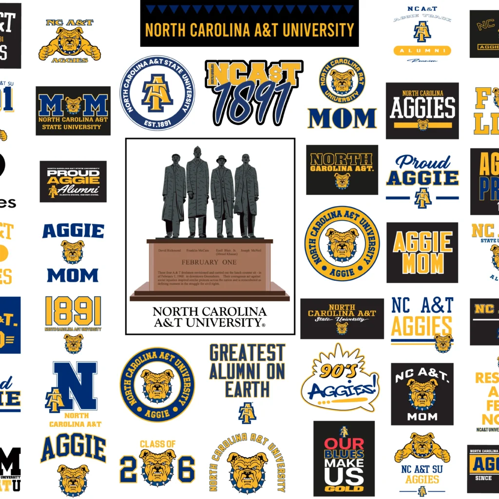 North Carolina A&T University digital svg bundle | NCAT Aggies png ...